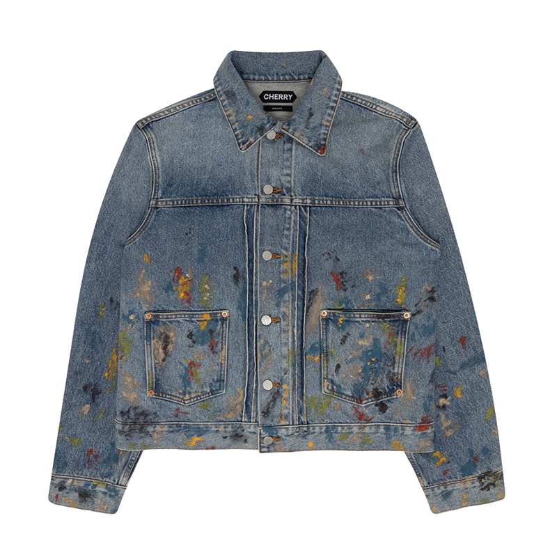 [CHERRY LA] Paint Splatter Denim Jacket (CL3 Wash) - CHERRY LA | 리켓