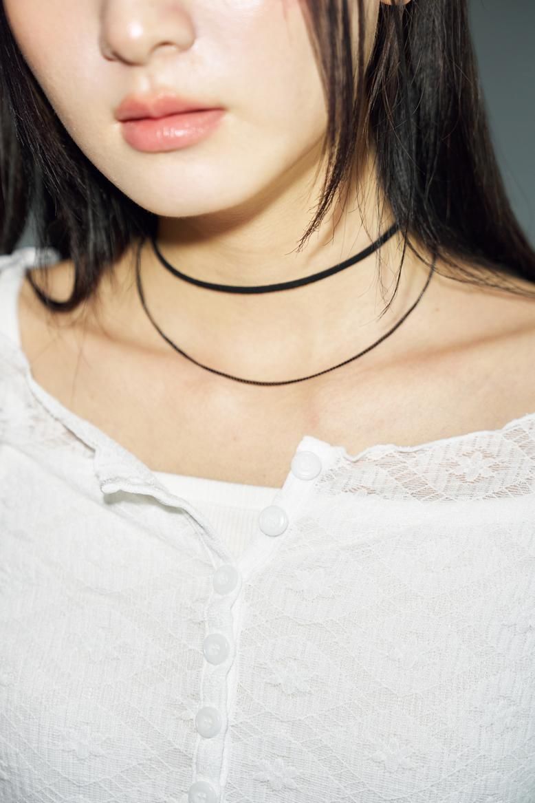 [HELENE PARIS] 원 포인트 넥 레이스 [제트 블랙] - HELENE PARIS | 리켓